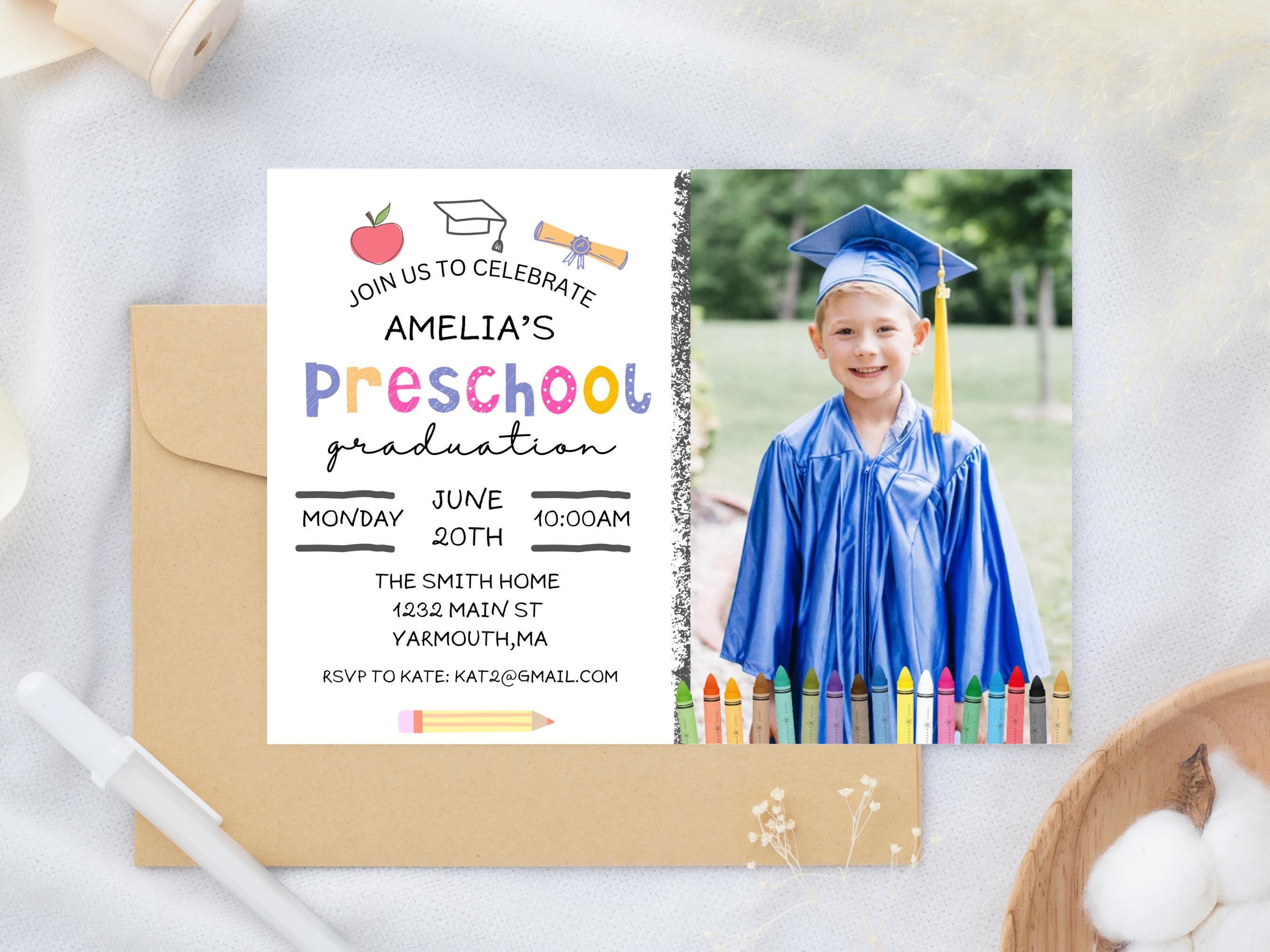 Preschool Graduation Invitation | First Year Ceremony | School Party ...