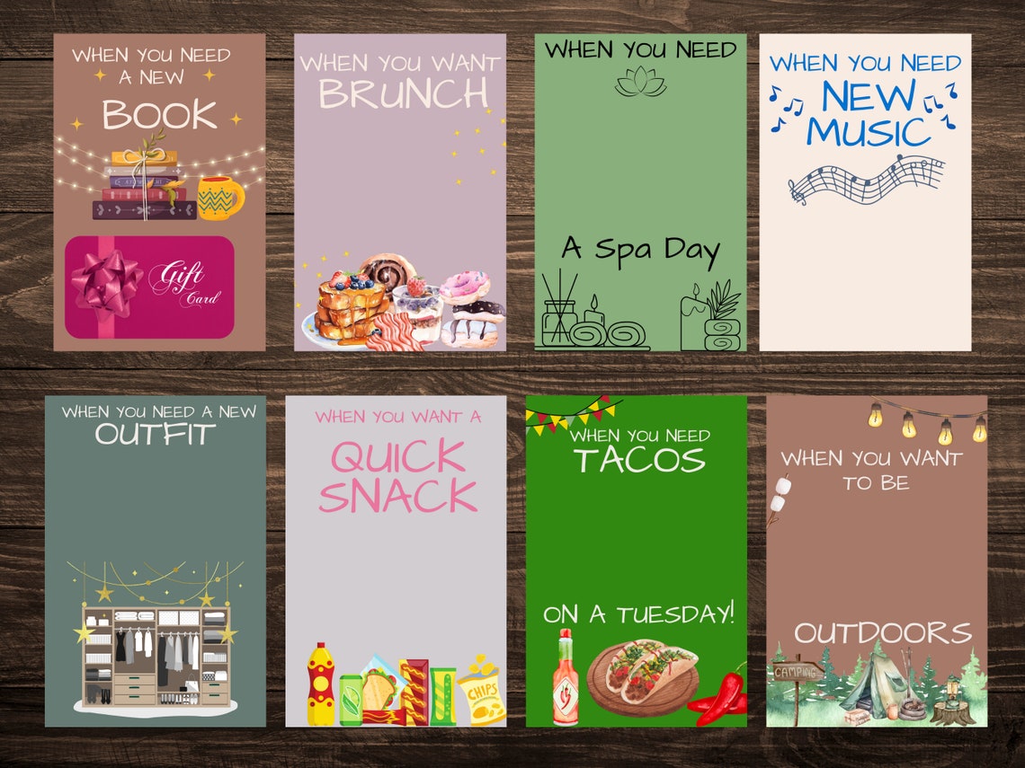 Printable Mother's Day Gift Card Book |mothers Day Gift | Girl Holiday ...