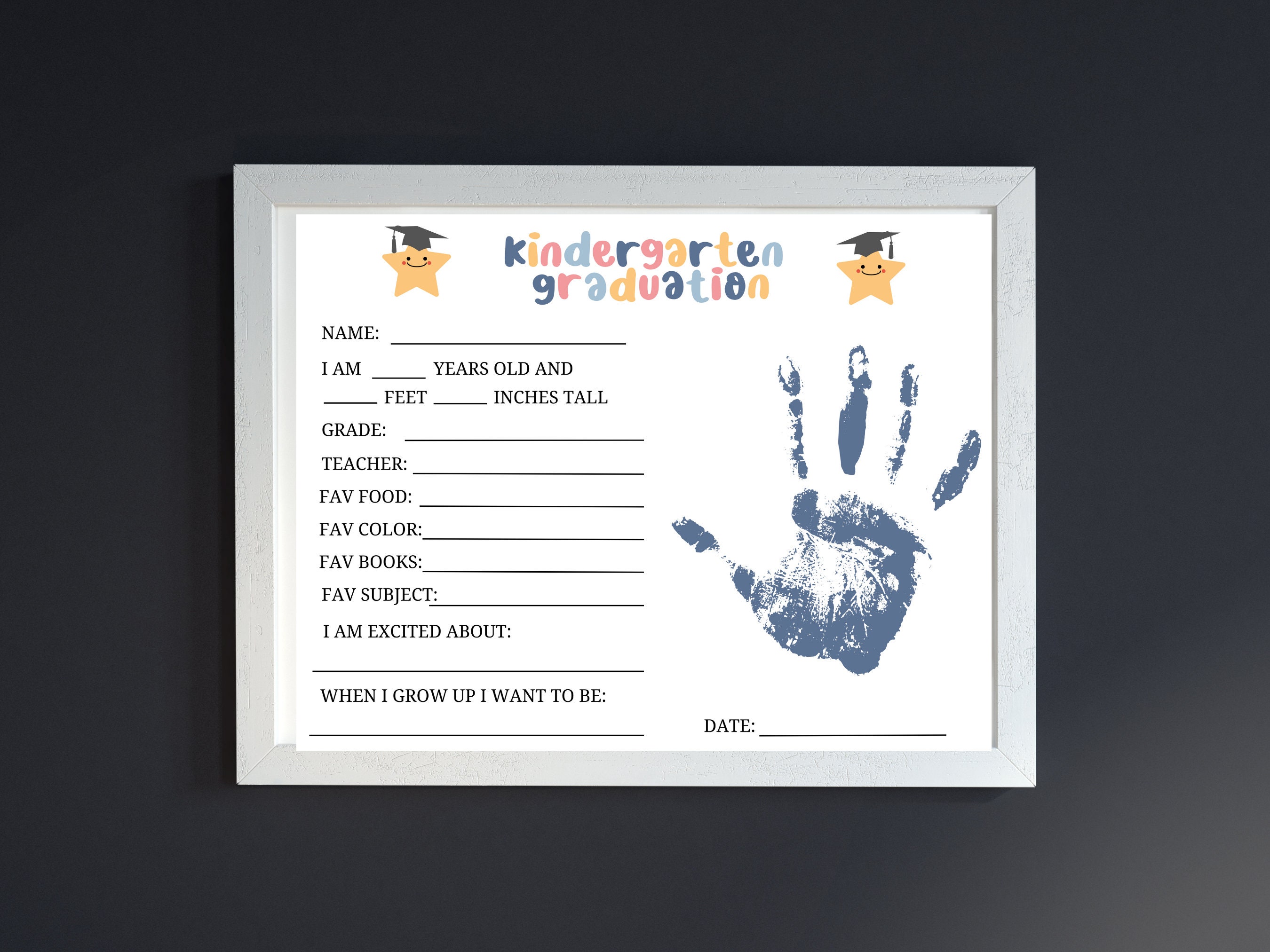 Last Day of School Printable, Kindergarten Graduation Keepsake ...