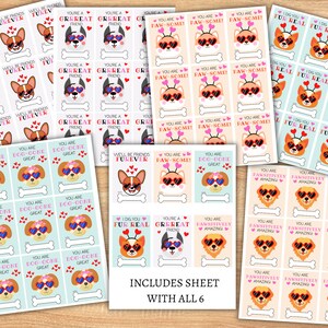 Kids Valentines, Puppy Printable Valentine's Day Cards, Editable ...