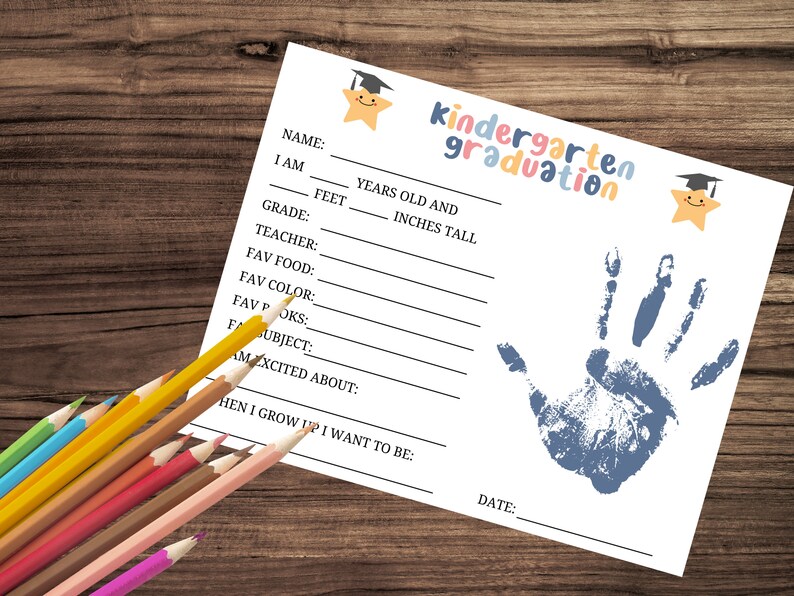 Last Day of School Printable, Kindergarten Graduation Keepsake ...