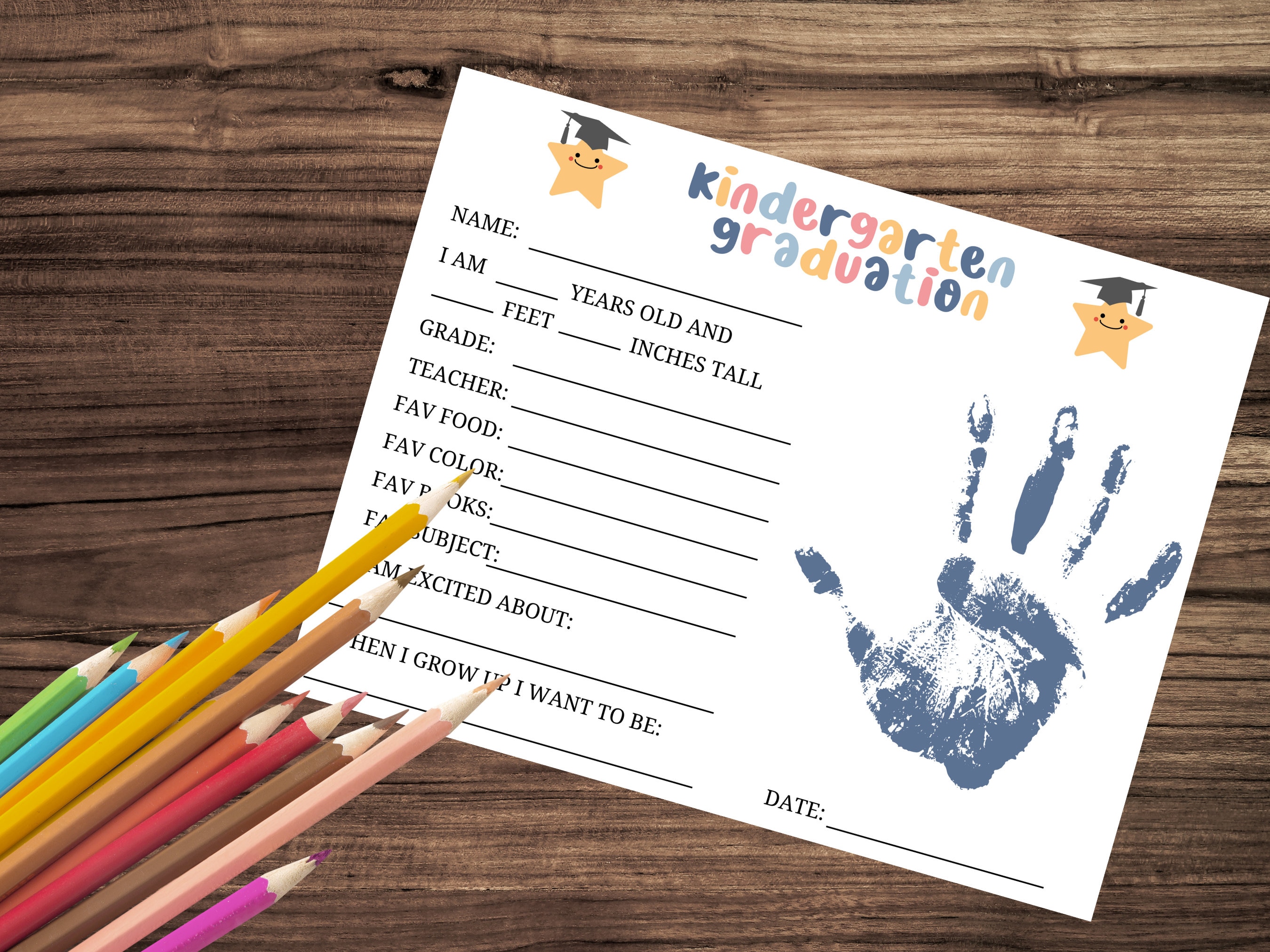 Last Day of School Printable, Kindergarten Graduation Keepsake ...
