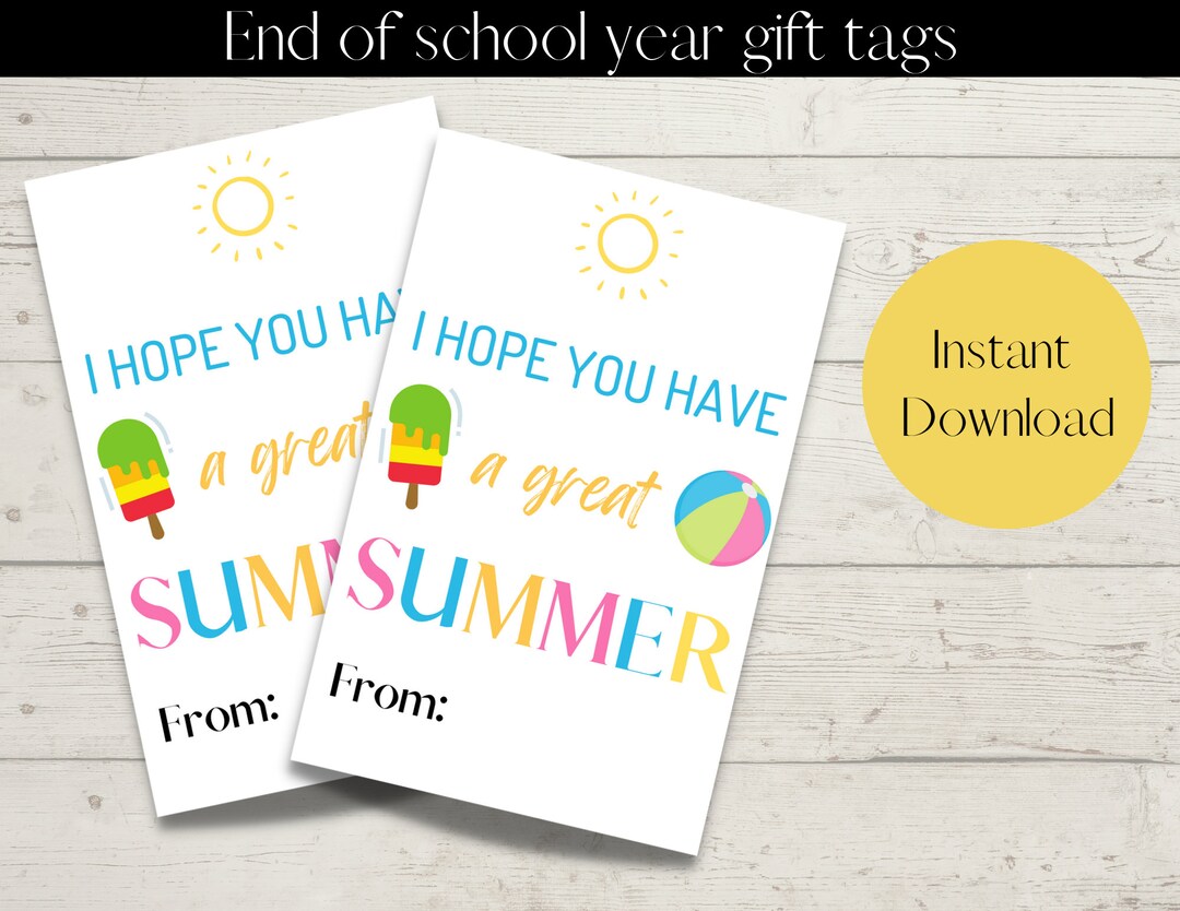 Summer Gift Tags,printable Gift Tags for Summer. Printable Summer Gift ...