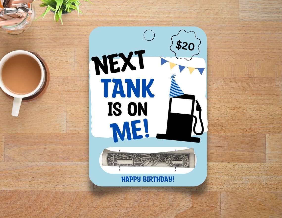 Gas Money Card - Money Holder - Cash Card - Personalized Card - Party ...