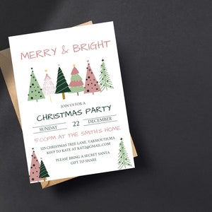 Editable Christmas Party Invitation, Christmas Party Invitation, Party ...