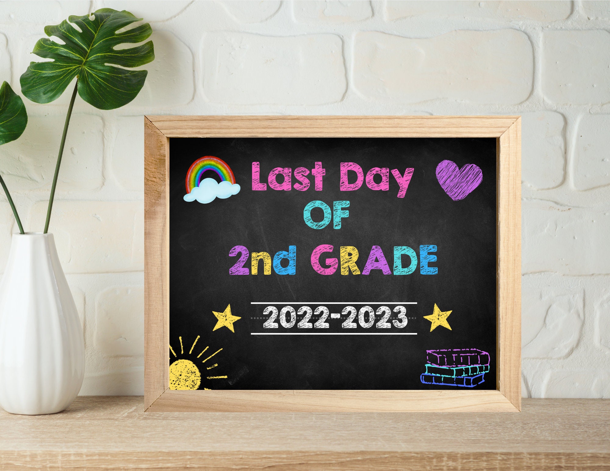 Chalkboard Last Day of School Sign First Day or Last Day - Etsy