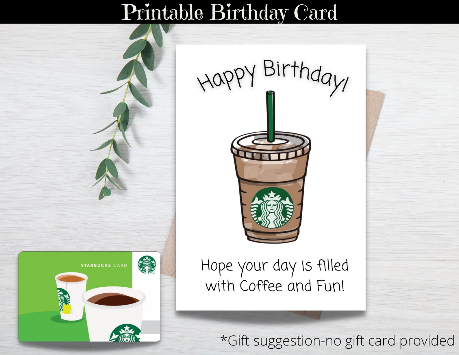 Coffee Birthday Card, Birthday Card for Coffee Lover, Starbucks Lover ...
