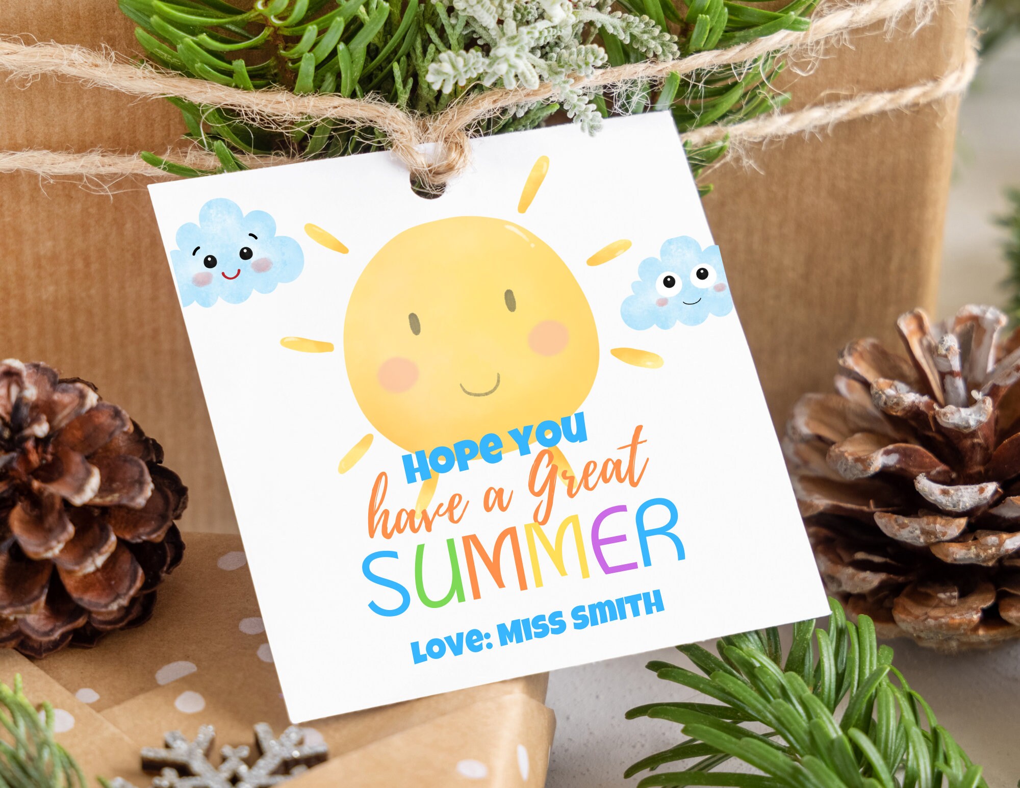 Editable Summer Teacher Appreciation Gift Tag Kids Your Turn - Etsy