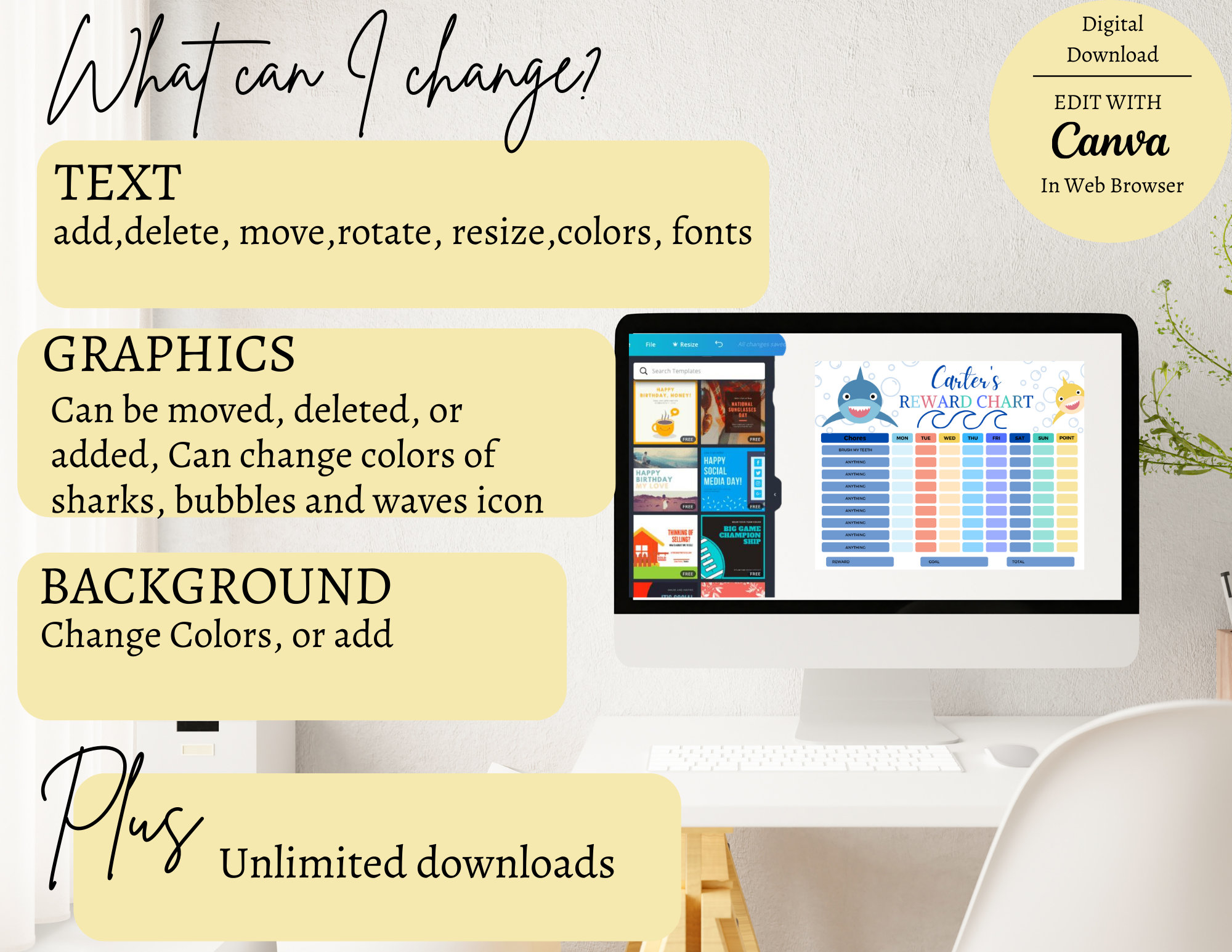 EDITABLE Shark Reward Chart Kids Behavior Chart Sharks Boys - Etsy