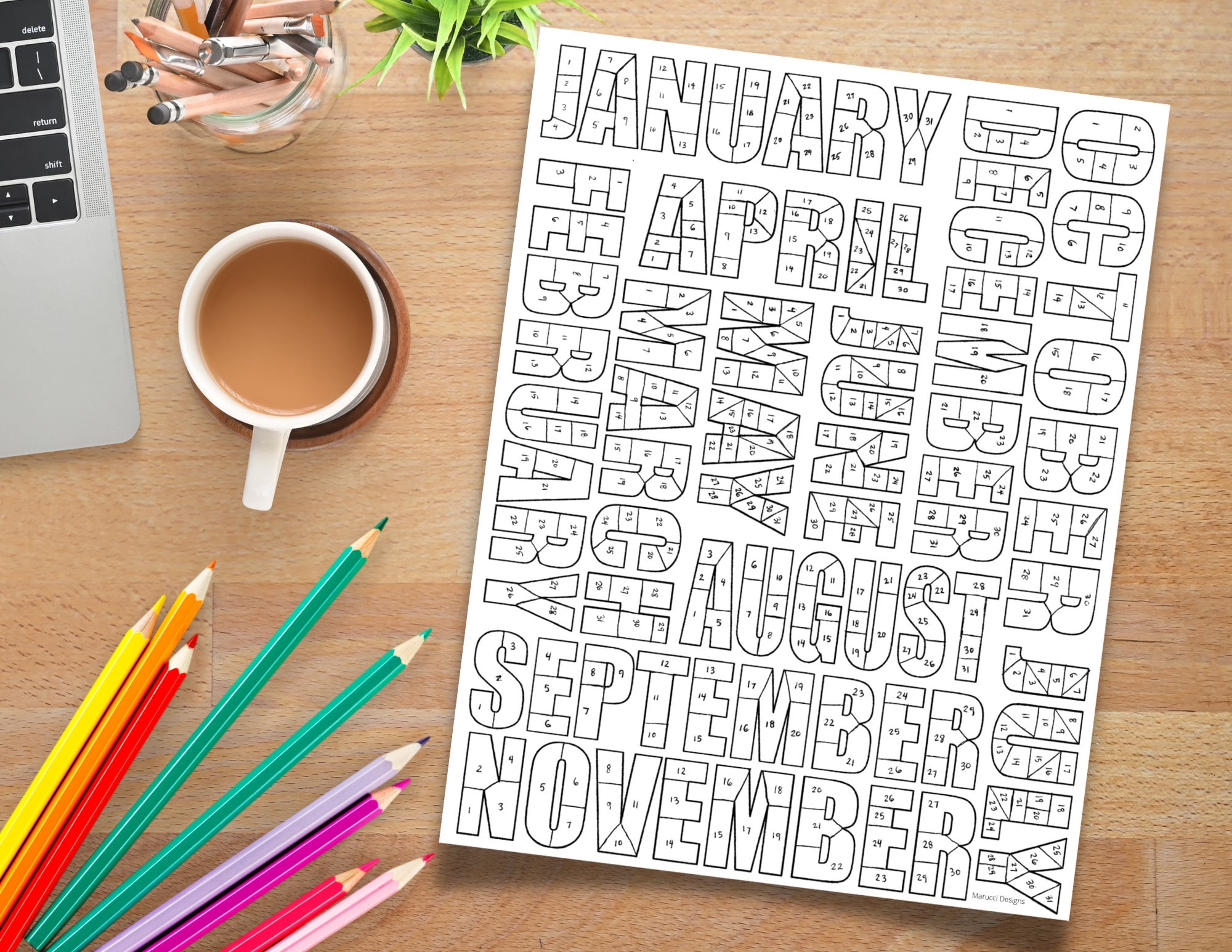 Daily Exercise and Habit Tracker Color Chart Fitness - Etsy