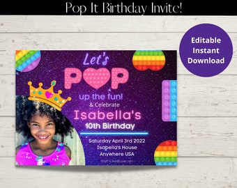 Fidget Theme Invite - Etsy
