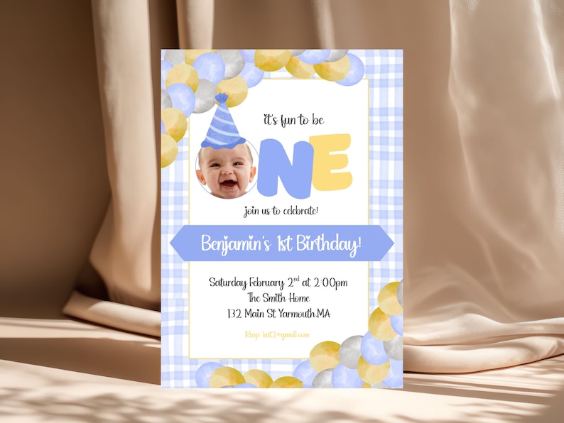 Fun to Be One Birthday Invitation Template, Digital Fun to Be One First ...