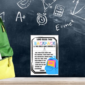 Backpack Prayer Tag - Sunday School Printable - Church Printable ...