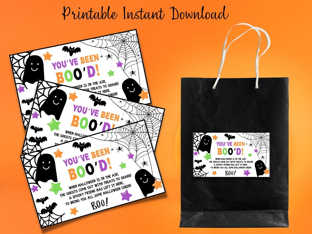 You've Been Booed, Printable Halloween Signs, Printable Halloween Tag ...