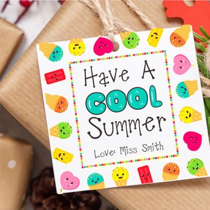 EDITABLE End of School Year Tags, End of School Gift Tags, Printable ...