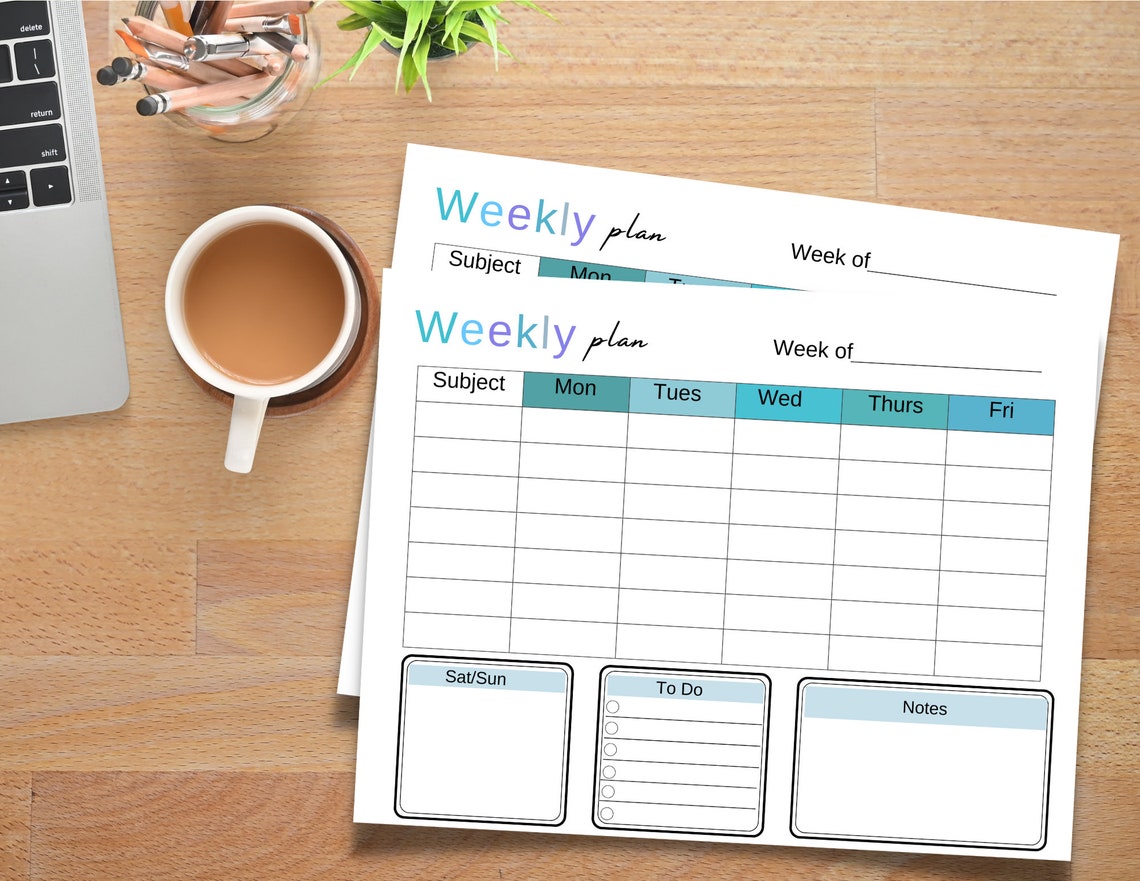 Homeschool Weekly Schedule Printable Homeschool Planner - Etsy