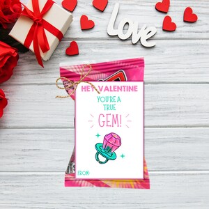 PRINTABLE Valentine Card, Ring Pop Valentine Card, Printable Classroom ...