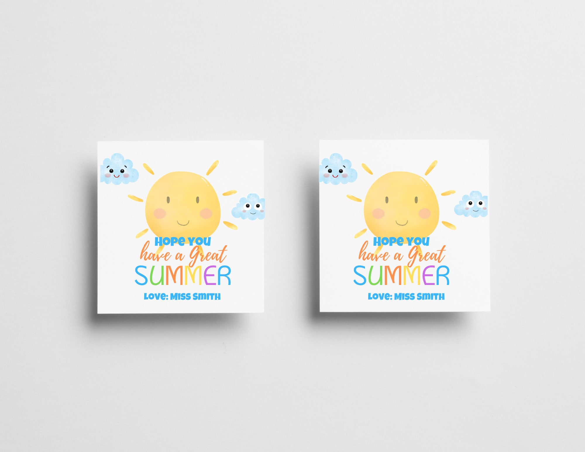 Editable Summer Teacher Appreciation Gift Tag Kids Your Turn to Relax ...