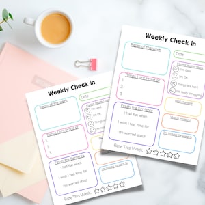 Weekly Check-in for Teens, Teen Mental Health , School | Journaling for ...