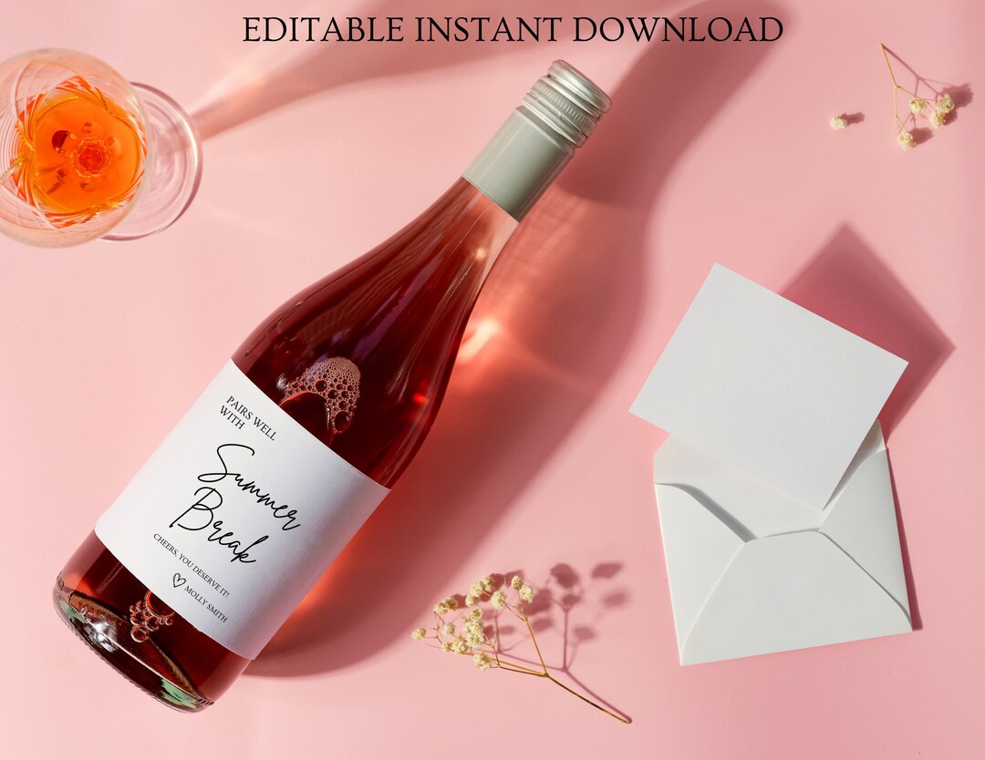 Pairs Well With Summer Break, Holiday Teacher Gift, Funny Summer Break ...