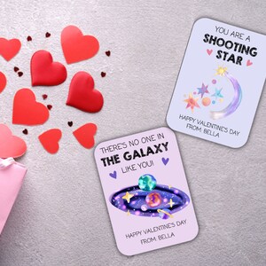 Editable Outer Space Valentine Tags, Space Valentine Cards , Kids ...