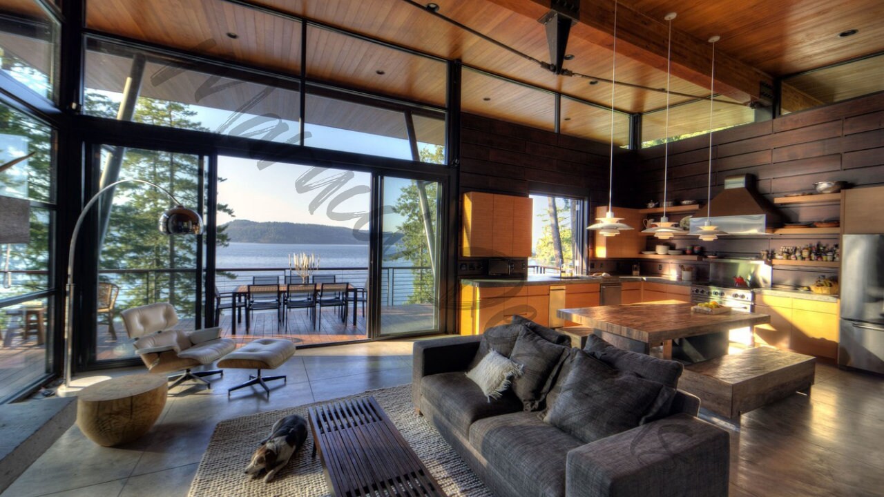 Zoom Backgrounds-modern Lake House Zoom Background-modern Zoom - Etsy ...