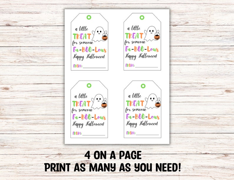 Halloween Tags. Gift Tags for Halloween. Printable PDF. Instant ...