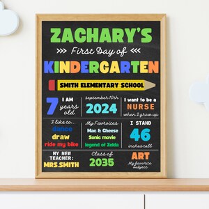 First Day of School Sign EASY DIY Canva Template Printable Editable 1st ...