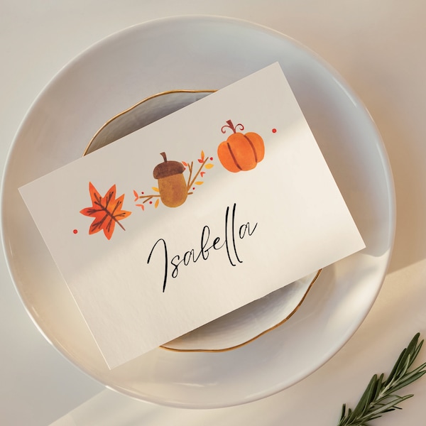 Autumn Place Cards - Etsy