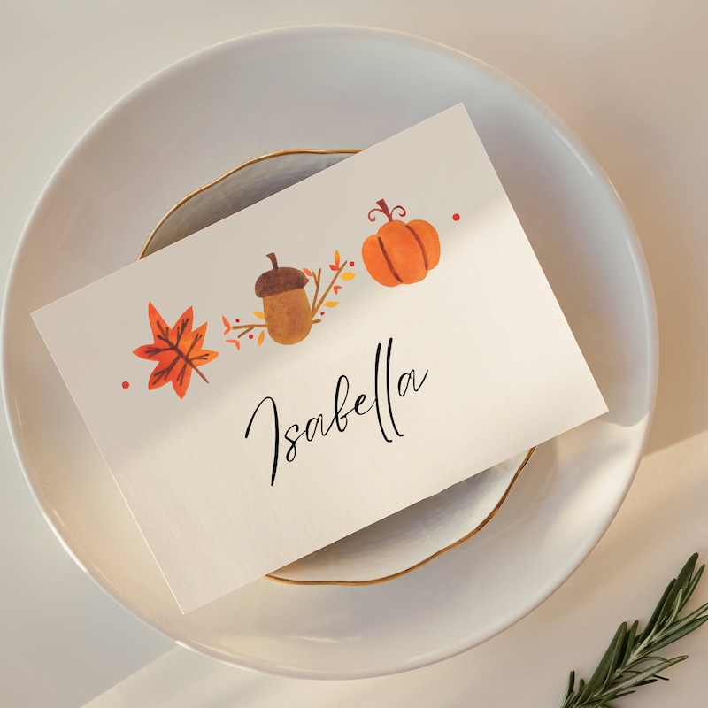 Autumn Place Cards - Etsy