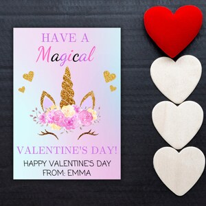 Unicorn Valentine's Day Cards, Printable Valentine's Printable ...