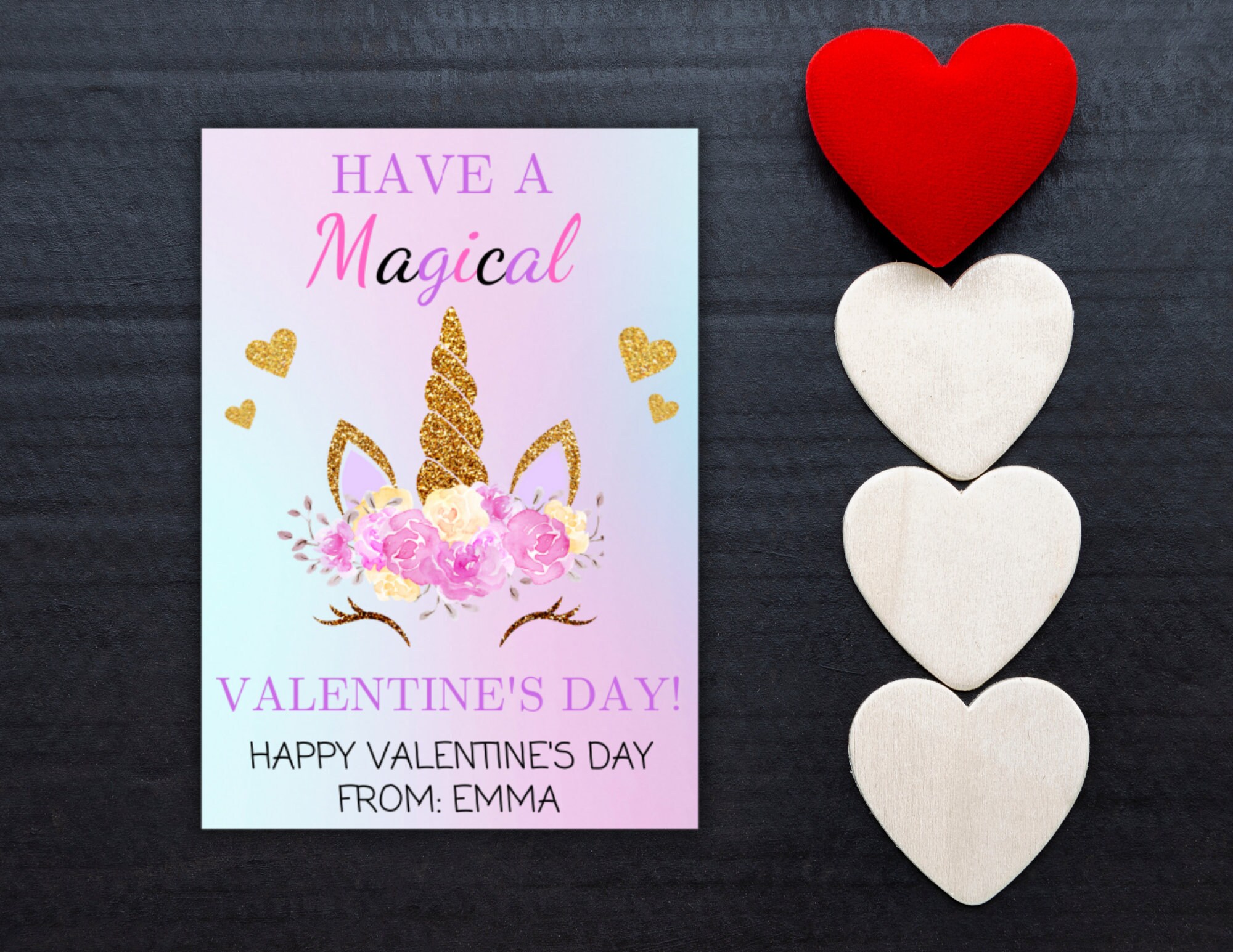 Unicorn Valentine's Day Cards, Printable Valentine's Printable ...