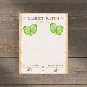 Farm Sign Carrot Patch Easter / Footprint Feet Art Craft / Kids Baby ...