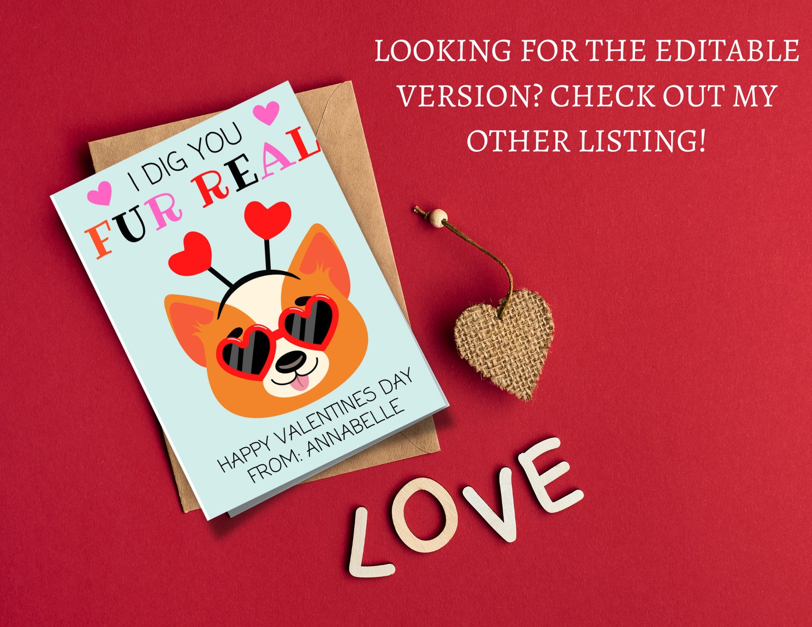 Kids Valentines, Puppy Printable Valentine's Day Cards, Editable ...