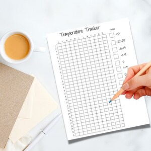 Temperature Log - A5 Journal Page - Printable Tracker - Temperature ...