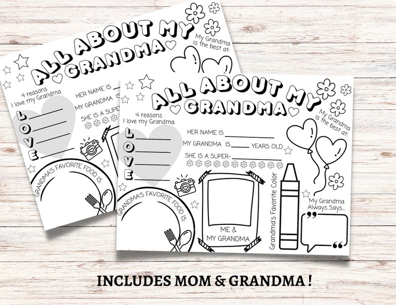 All About My Mom Printable Mother's Day Craft - Etsy