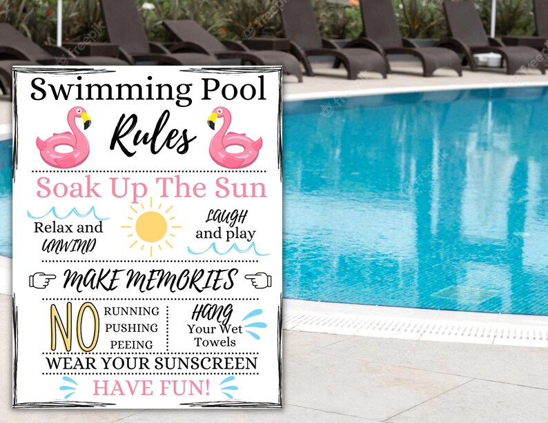 Swimming Pool Rules Rustic Sign Swimming Pool SVG Pool Sign - Etsy