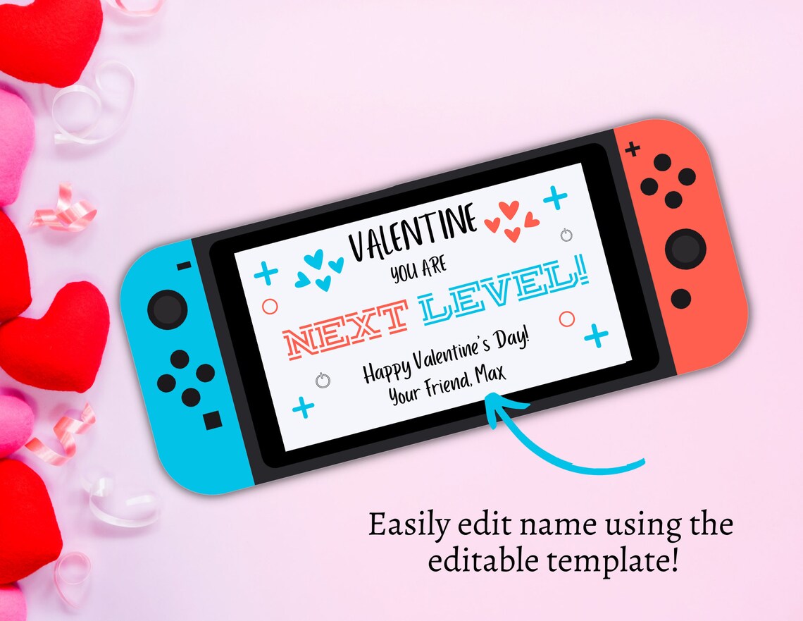 Gamer Valentine Wrapper Gamer Valentines Card. PRINTABLE - Etsy
