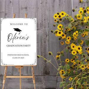 Graduation Welcome Sign, Graduation Poster Download, Graduate ...