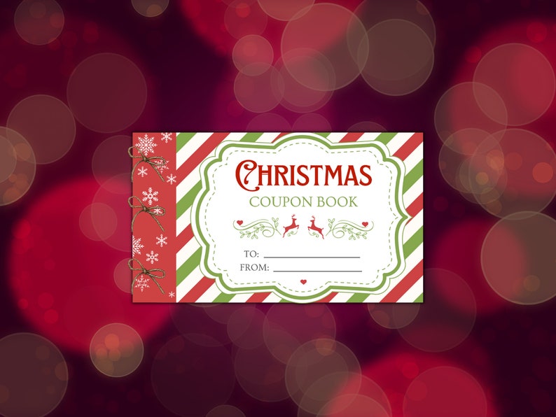 Christmas Coupon Book EDITABLE, Printable Coupon Book Template, Custom ...