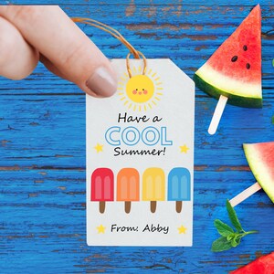 Editable Last Day of School Tag Stay Cool Ice Tag Summer End of School ...