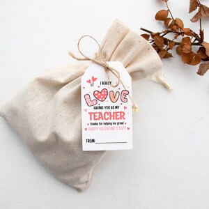 Valentine Teacher Tag. Printable Gift Tags for Valentine's Day ...
