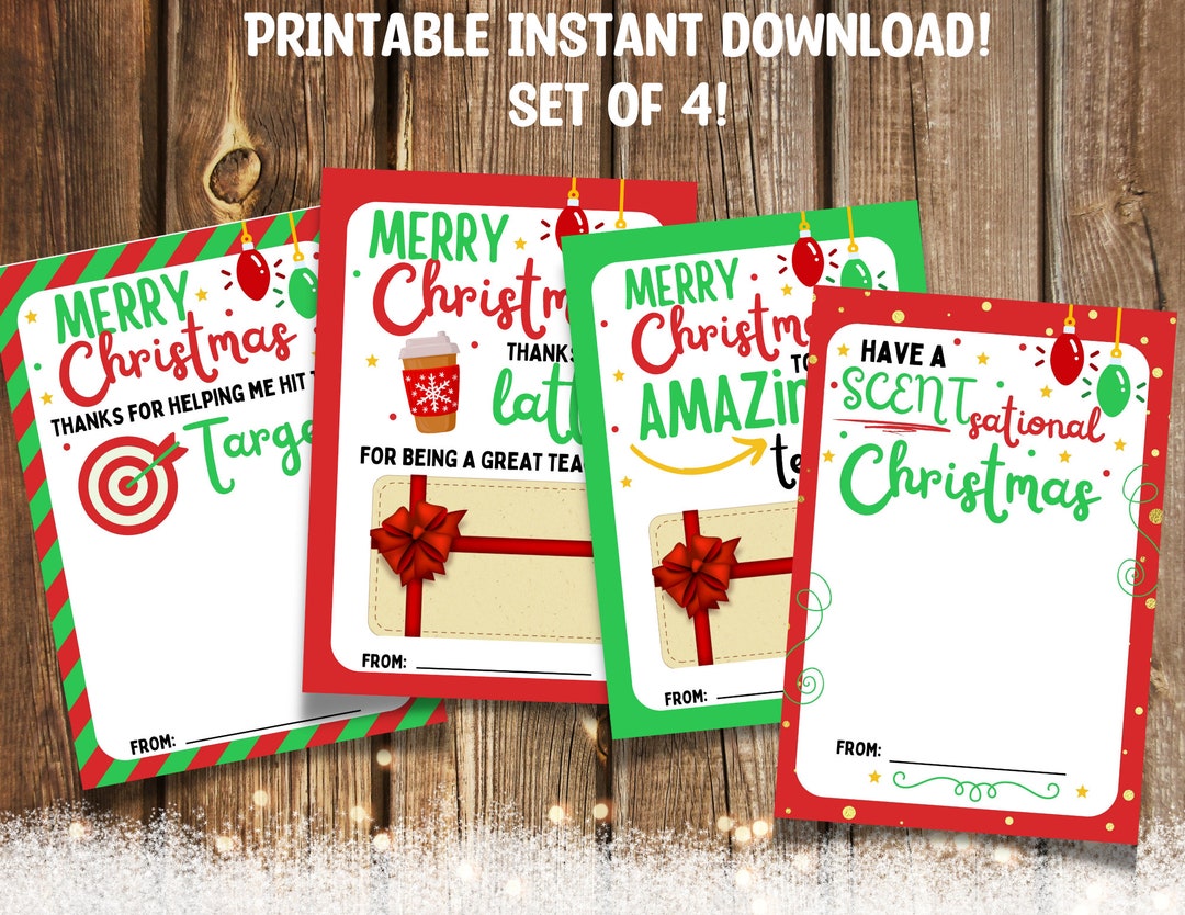 Printable Teacher Christmas Gift Card Holder, Thanks a Latte, Staff ...