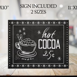 Hot Chocolate Bar Labels hot Cocoa Bar Sign Hot Cocoa Bar Labels Winter ...