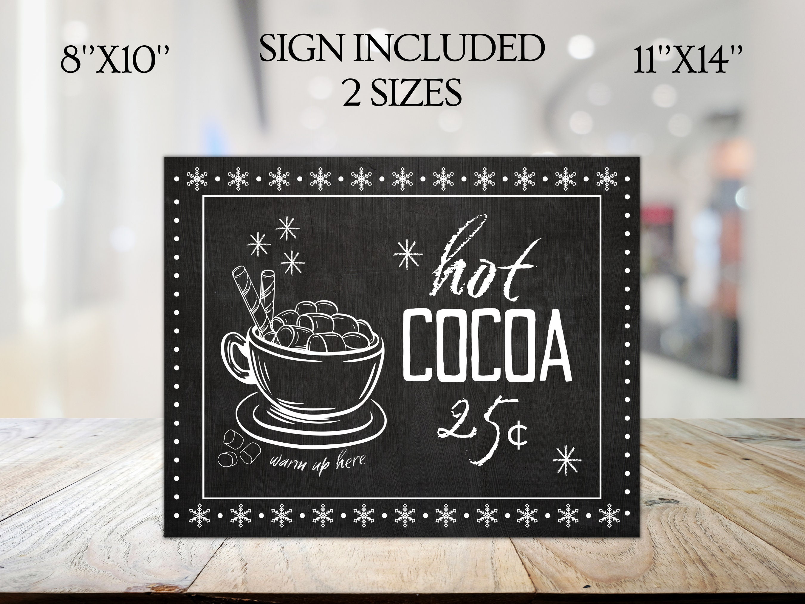 Hot Chocolate Bar Labels -hot Cocoa Bar Sign - Hot Cocoa Bar Labels ...