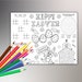 Easter Dinner Brunch Placemat Kids Table Coloring Craft Bible Quote ...