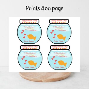 Goldfish Cracker Valentines -fish Valentine's- Printable Valentines ...