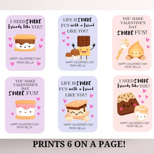 Smore Valentine Cards - Printable - Instant Download - Kids Valentine's ...