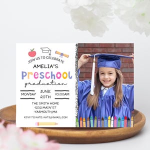 Preschool Graduation Invitation | First Year Ceremony | School Party ...