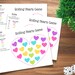 Rolling Hearts Game, Valentines Day Game, Printable Valentines Day Game ...